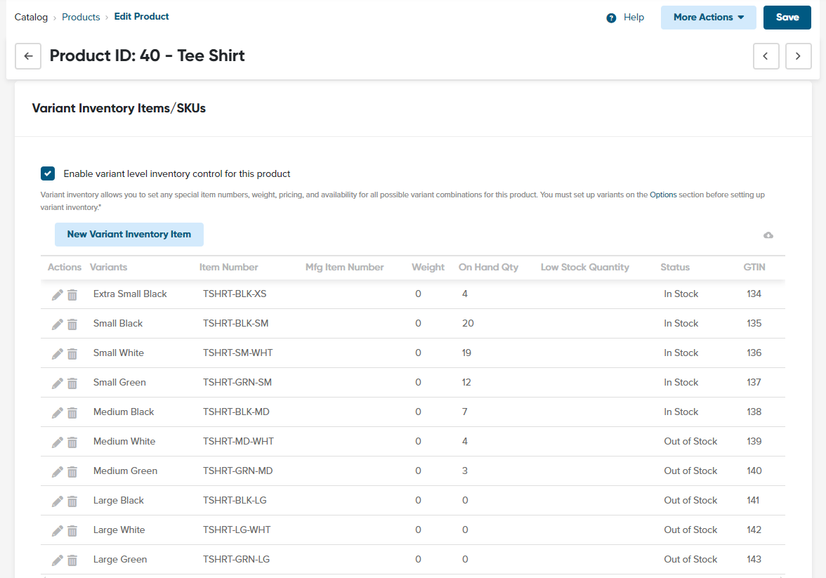 Setting up Variant Inventory Tracking – Knowledge Center