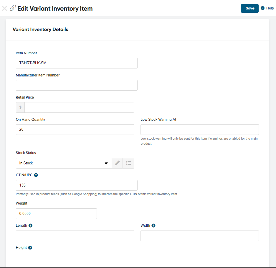 Setting up Variant Inventory Tracking – Knowledge Center
