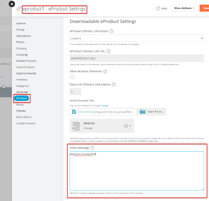 eProduct Set Up – Knowledge Center